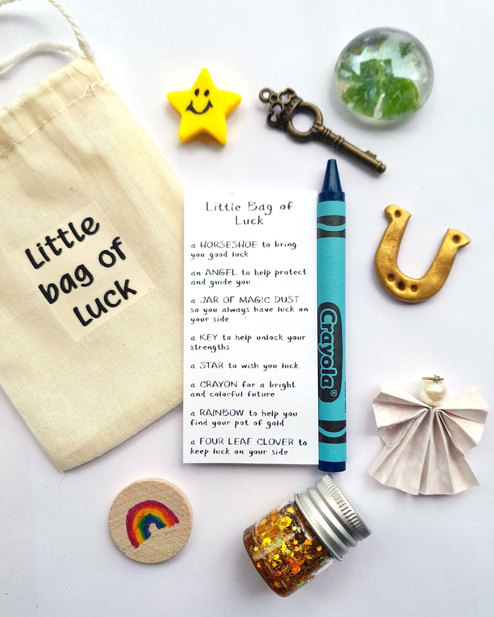 Little Bag of Luck, Good Luck Gift, Lucky Charm, Four Leaf Clover ...