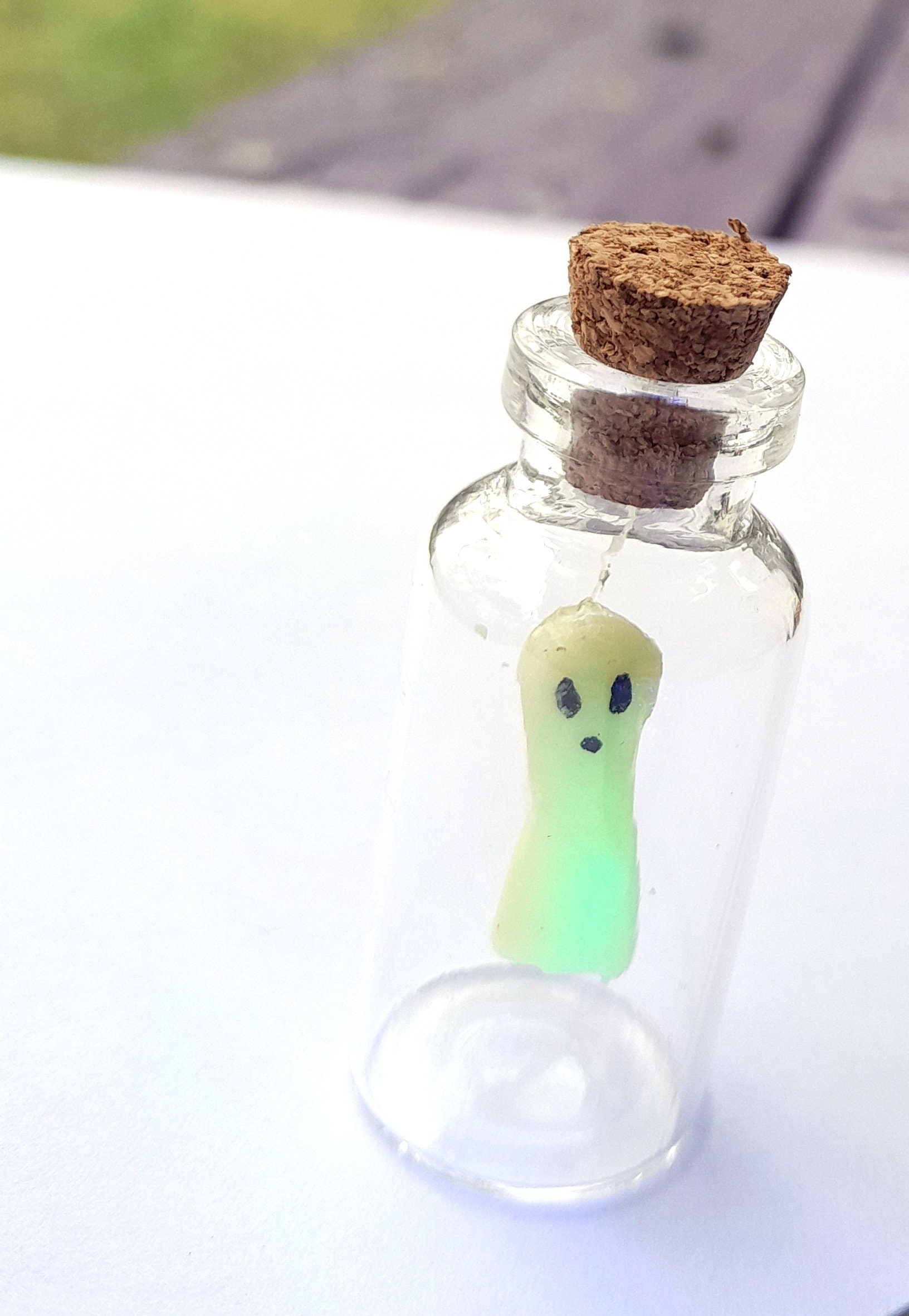Glow in the Dark Ghost in Bottle: Miniature Halloween Decor - Etsy