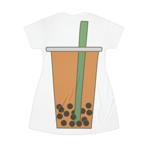 Boba Dress, Bubble Tea, Halloween Costume, T Shirt Dress, Comfortable ...