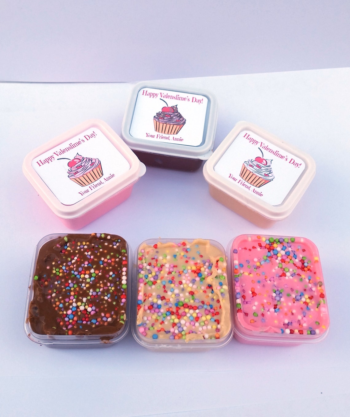 Valentine's Day Slime Pack 6 Cupcake Slime Classroom - Etsy