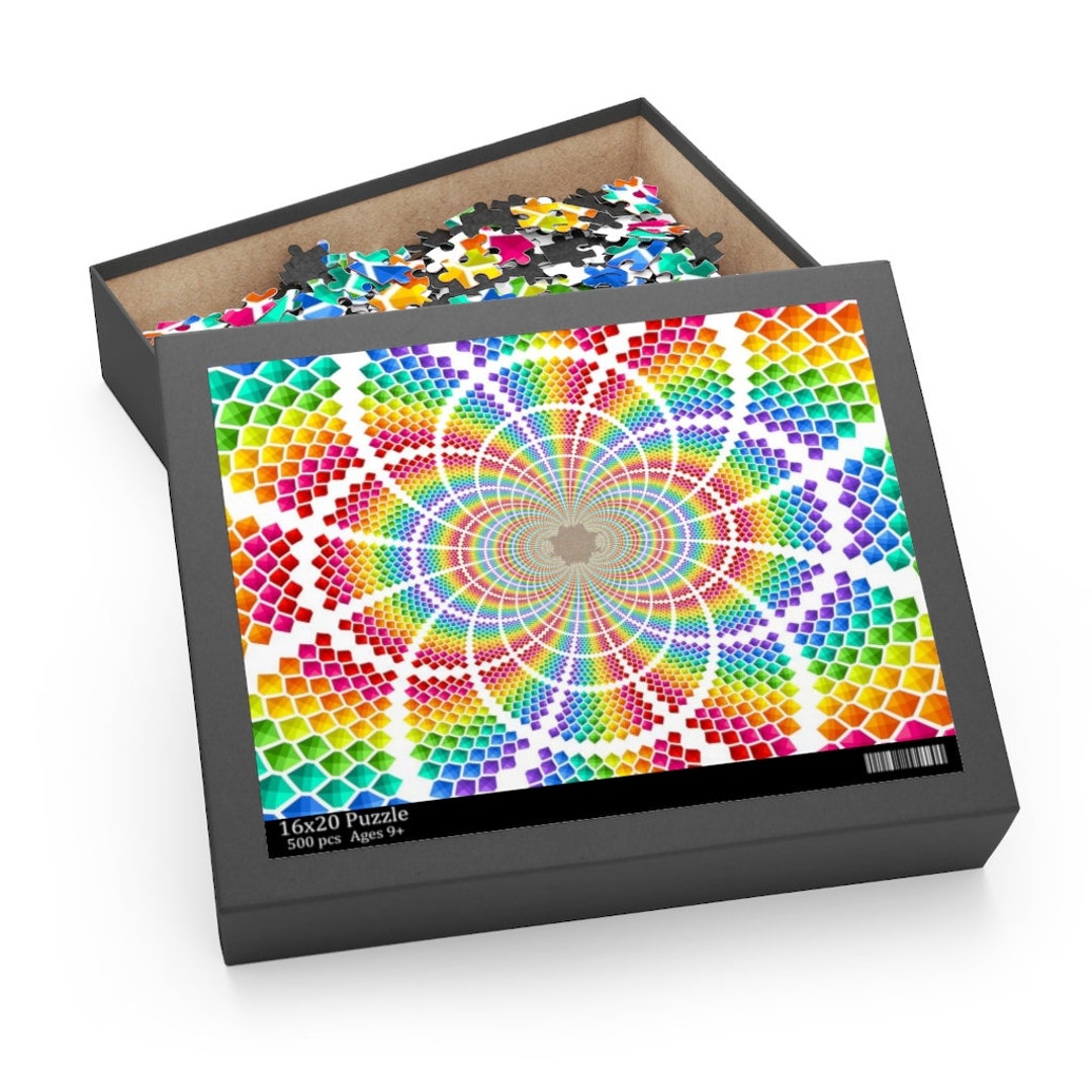Rainbow Illusion Puzzle, Puzzle for Adults, Optical Illusion, Colorful ...