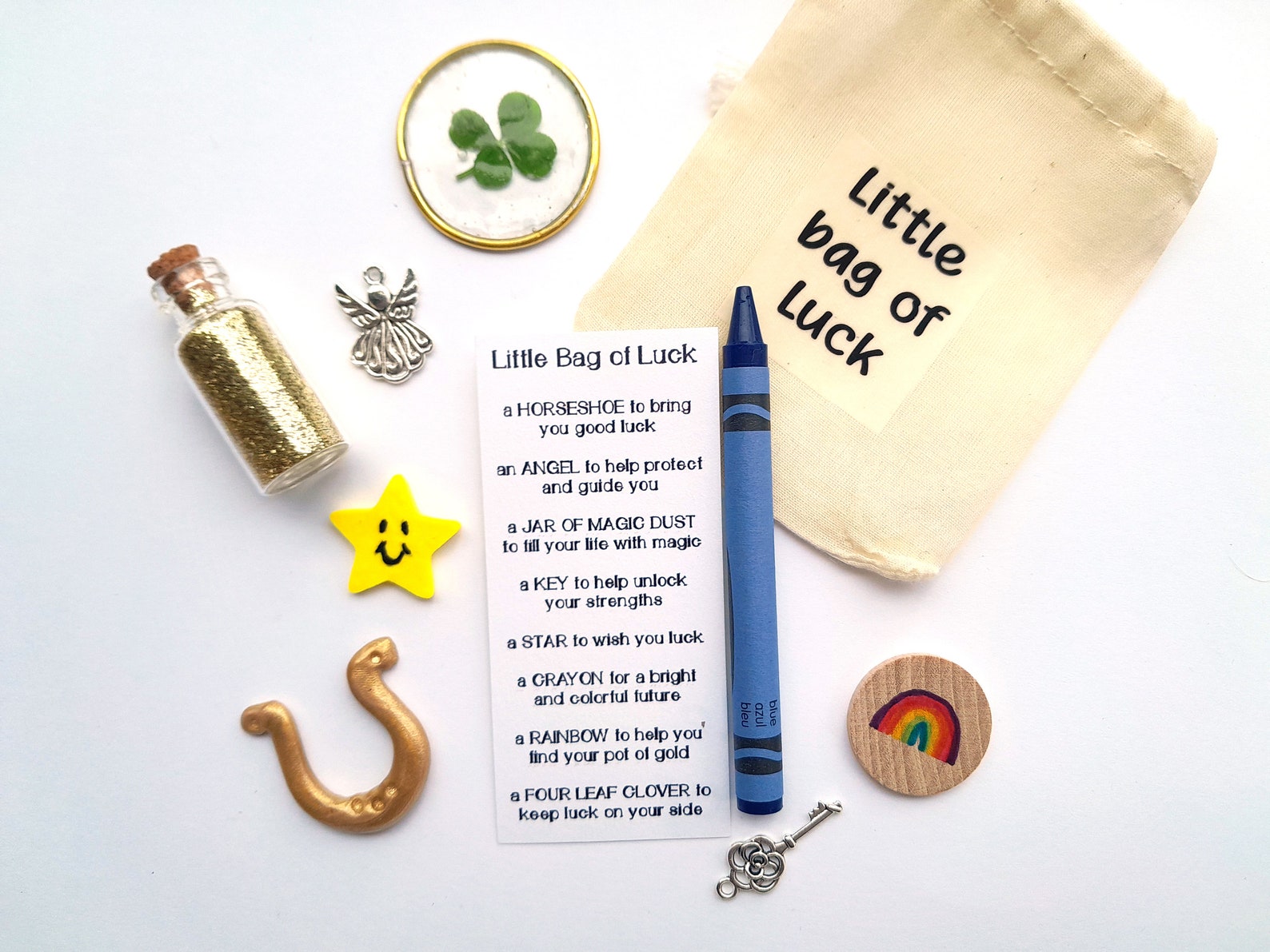 Little Bag of Luck, Good Luck Gift, Lucky Charm, Four Leaf Clover ...