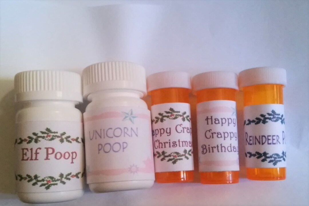 Custom Pill Bottle, Custom Label Pill Bottle, Glitter Pills, Gag Gift ...