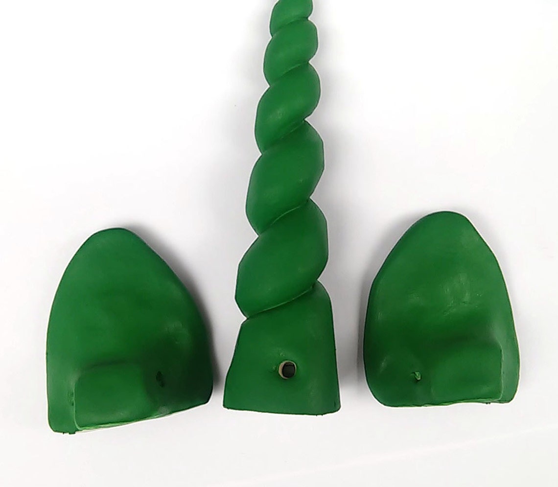 Green Unicorn Horn Headband Horn and Ear Set Unicorn | Etsy