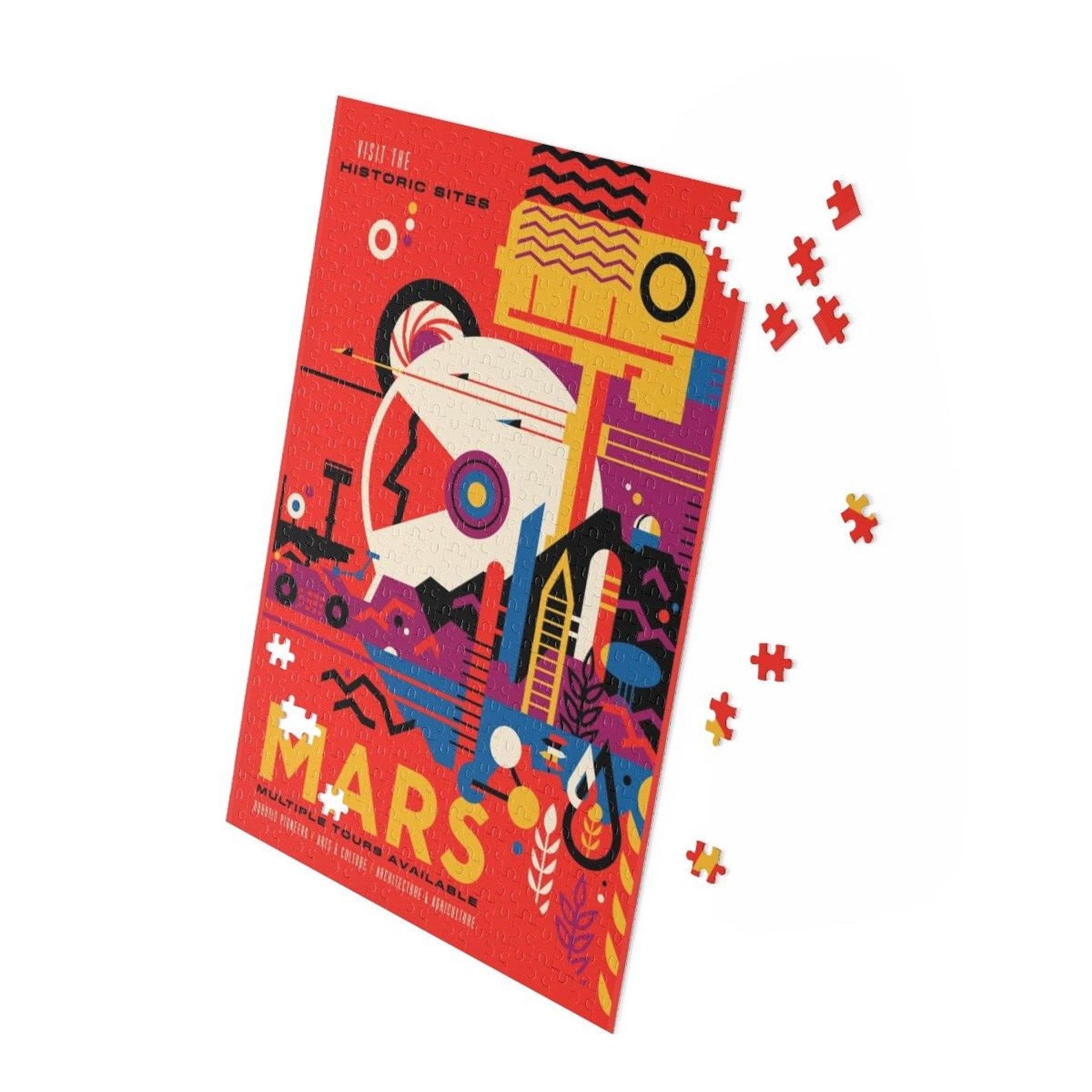Nasa Puzzle Vision of the Future Mars Retro Space Vintage - Etsy