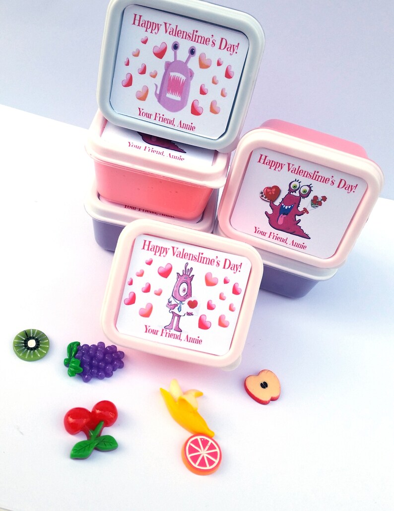 Valentine's Day Slime Pack 6 Love Monster Slime Classroom | Etsy