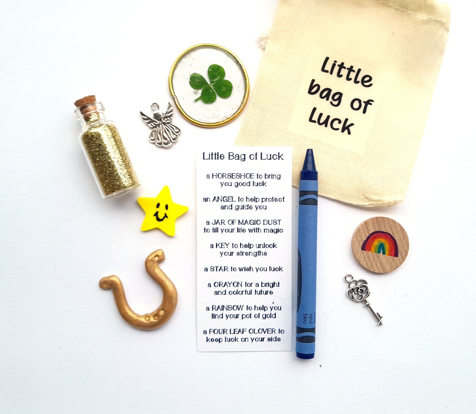 Little Bag of Luck, Good Luck Gift, Lucky Charm, Four Leaf Clover ...