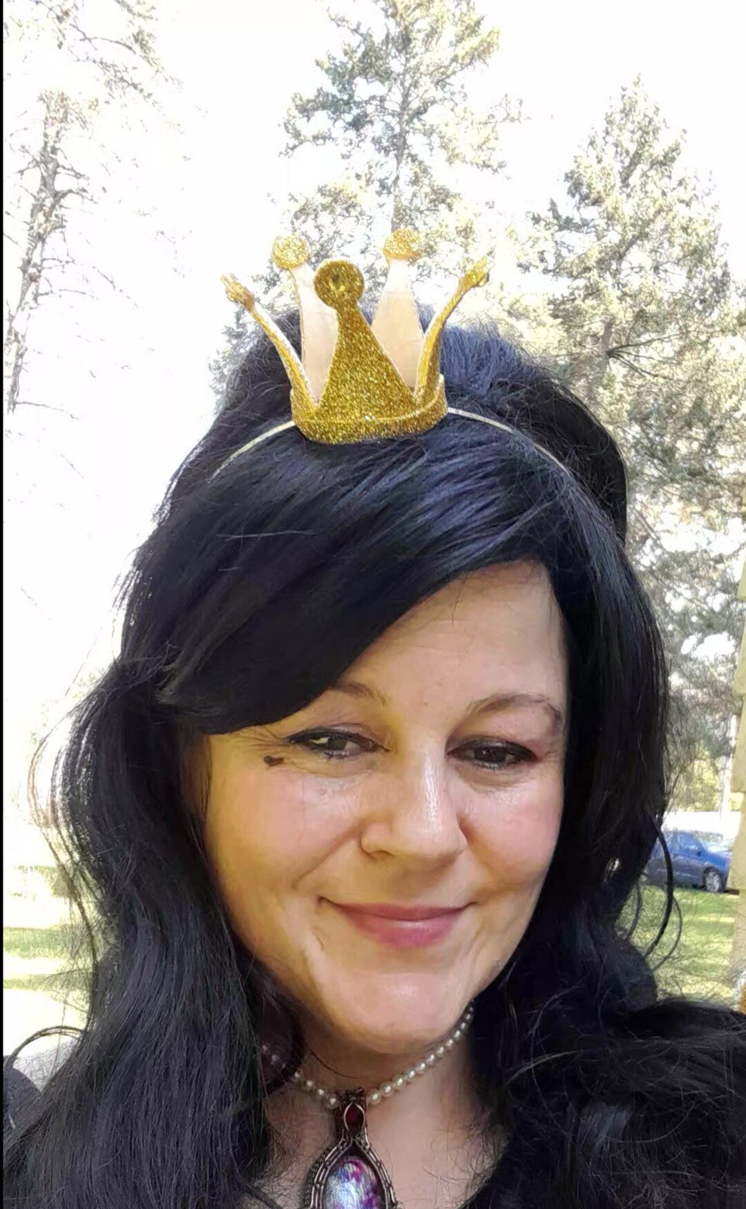 Gold Crown, Mini, Queen of Hearts, Tiny, Princess, Headband, Burlesque ...