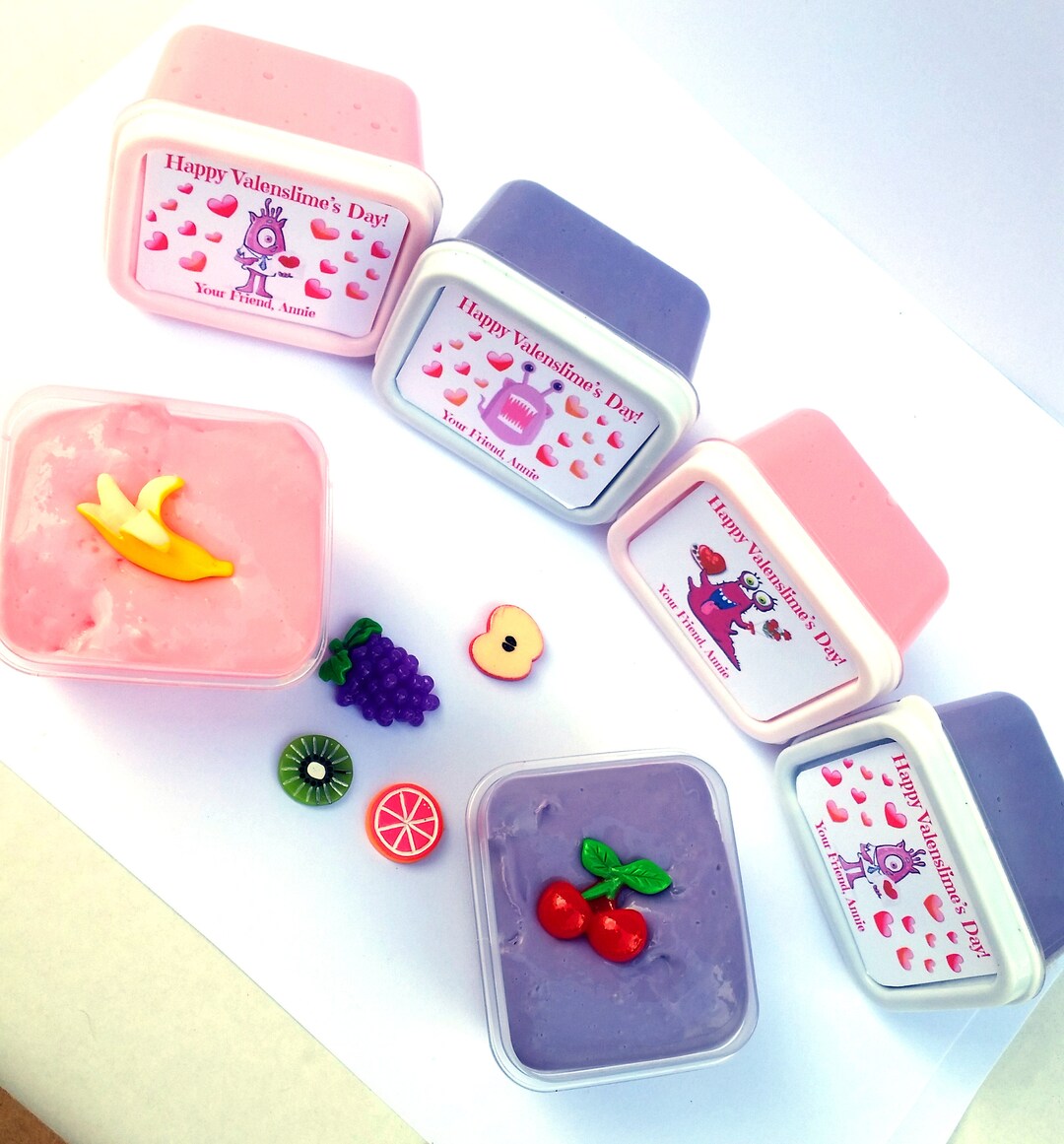 Valentine's Day Slime Pack 6 Love Monster Slime Classroom Treats Party ...