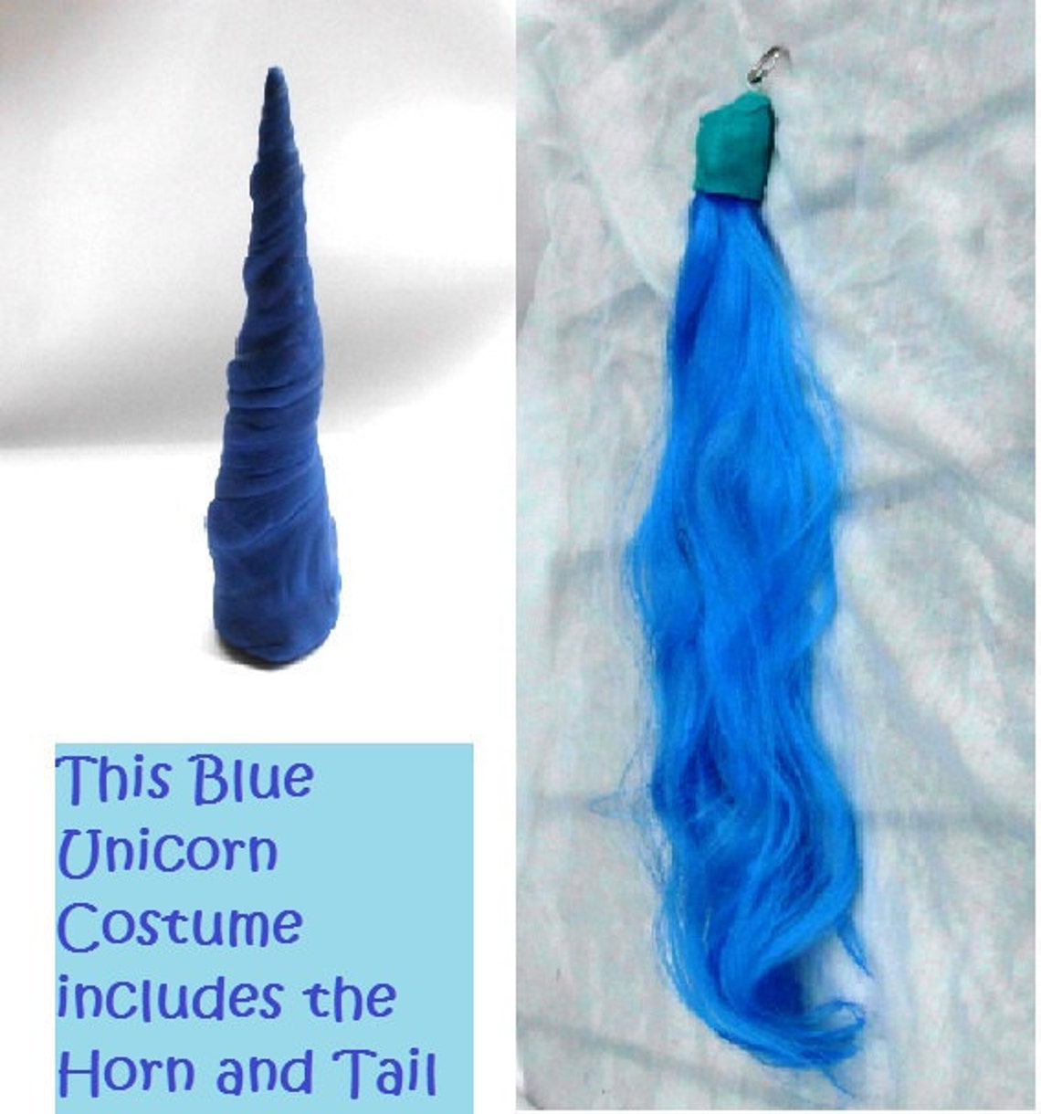 Unicorn Horn and Tail Set Blue MLP Horn Headband 5 | Etsy