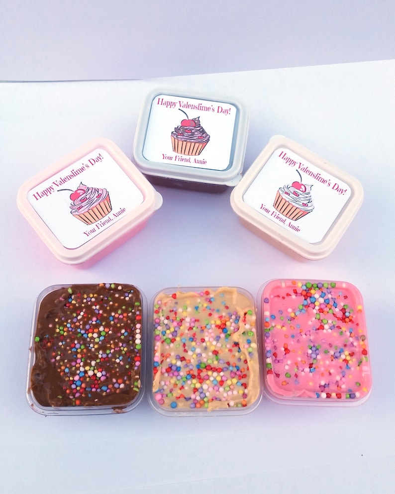 Valentine's Day Slime Pack 6 Cupcake Slime Classroom - Etsy