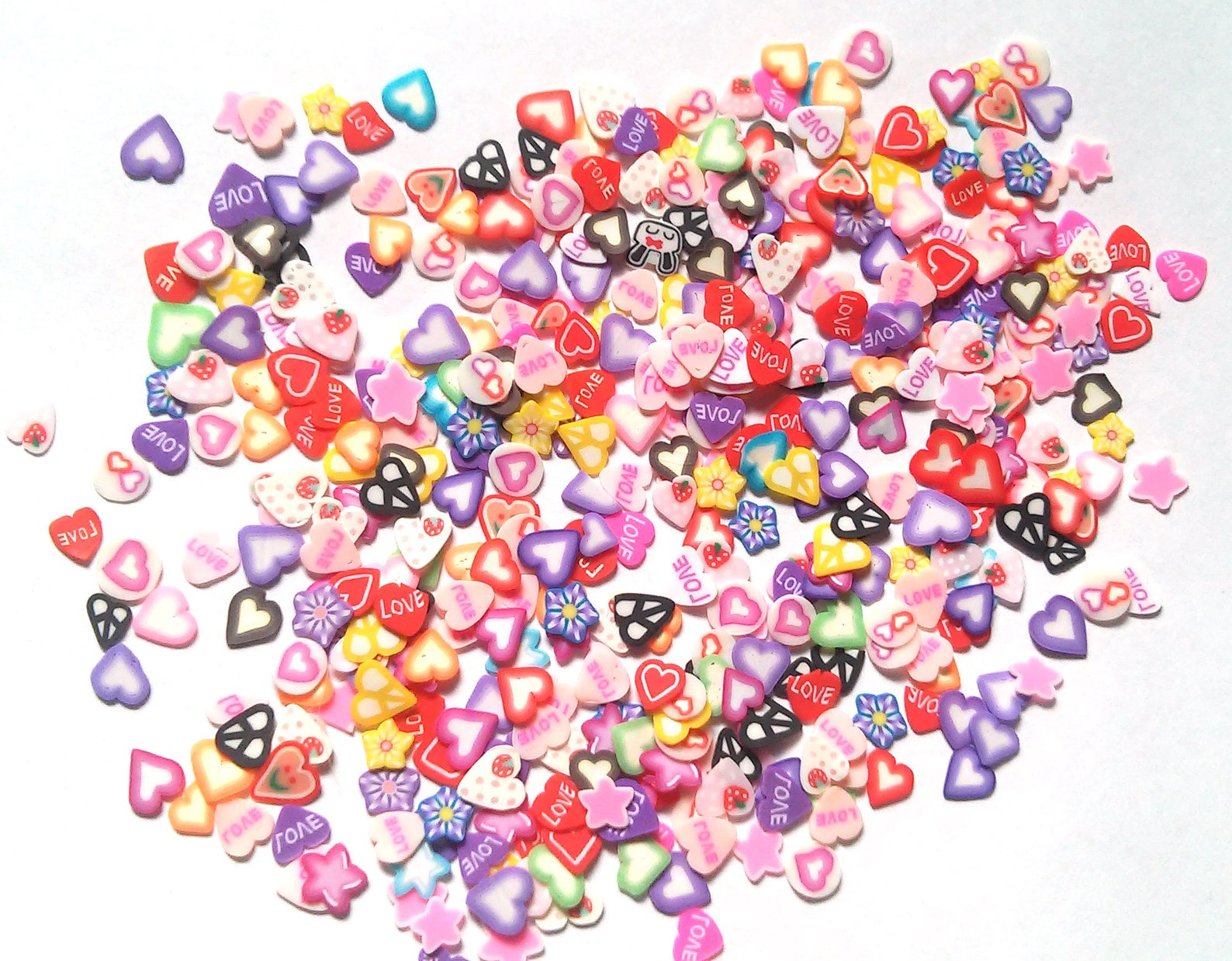 Mini Heart Love Slice Fimo Confetti Shapes Slime Nail Art - Etsy
