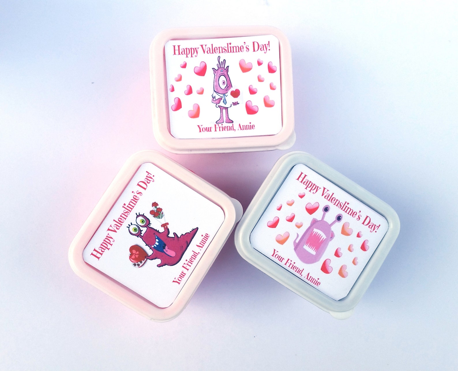 Valentine's Day Slime Pack 6 Love Monster Slime Classroom - Etsy