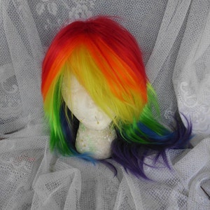 Rainbow Dash Wig: Long Layered Cosplay Wig - Etsy