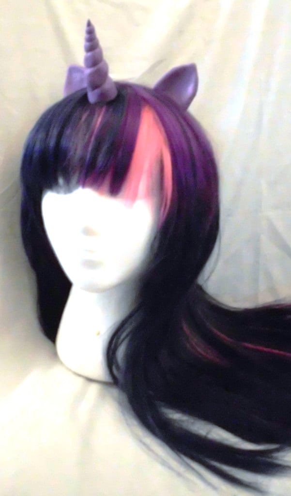 Twilight Sparkle Wig MLP Unicorn Purple and Pink Costume My | Etsy
