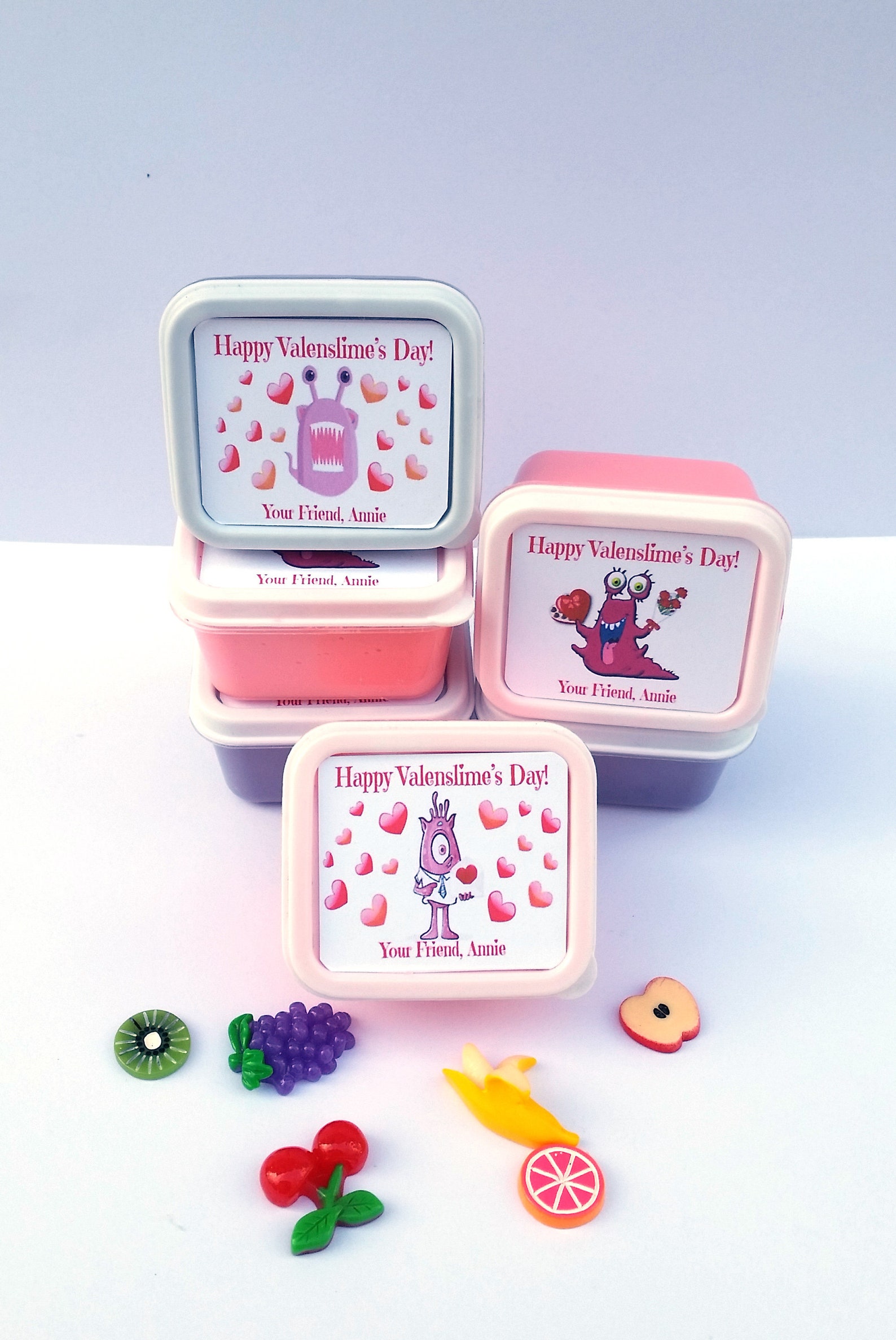 Valentine's Day Slime Pack 6 Love Monster Slime Classroom - Etsy