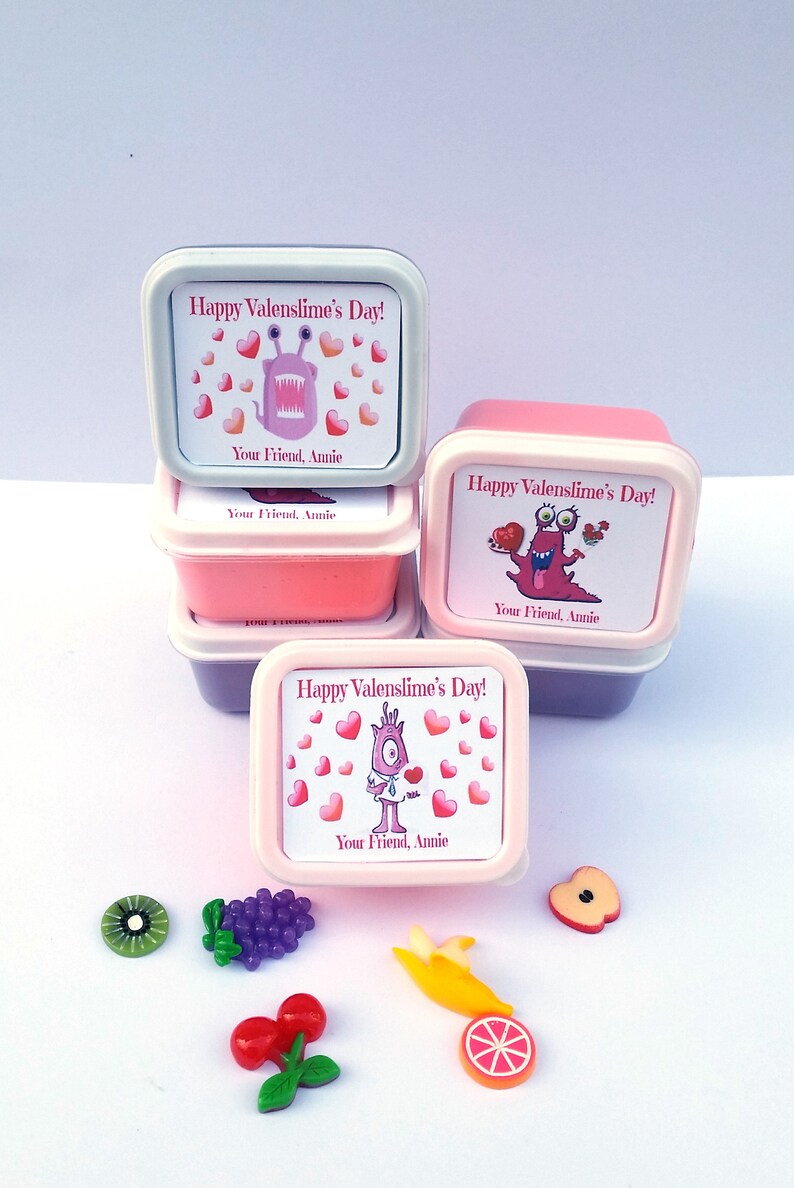 Valentine's Day Slime Pack 6 Love Monster Slime Classroom - Etsy