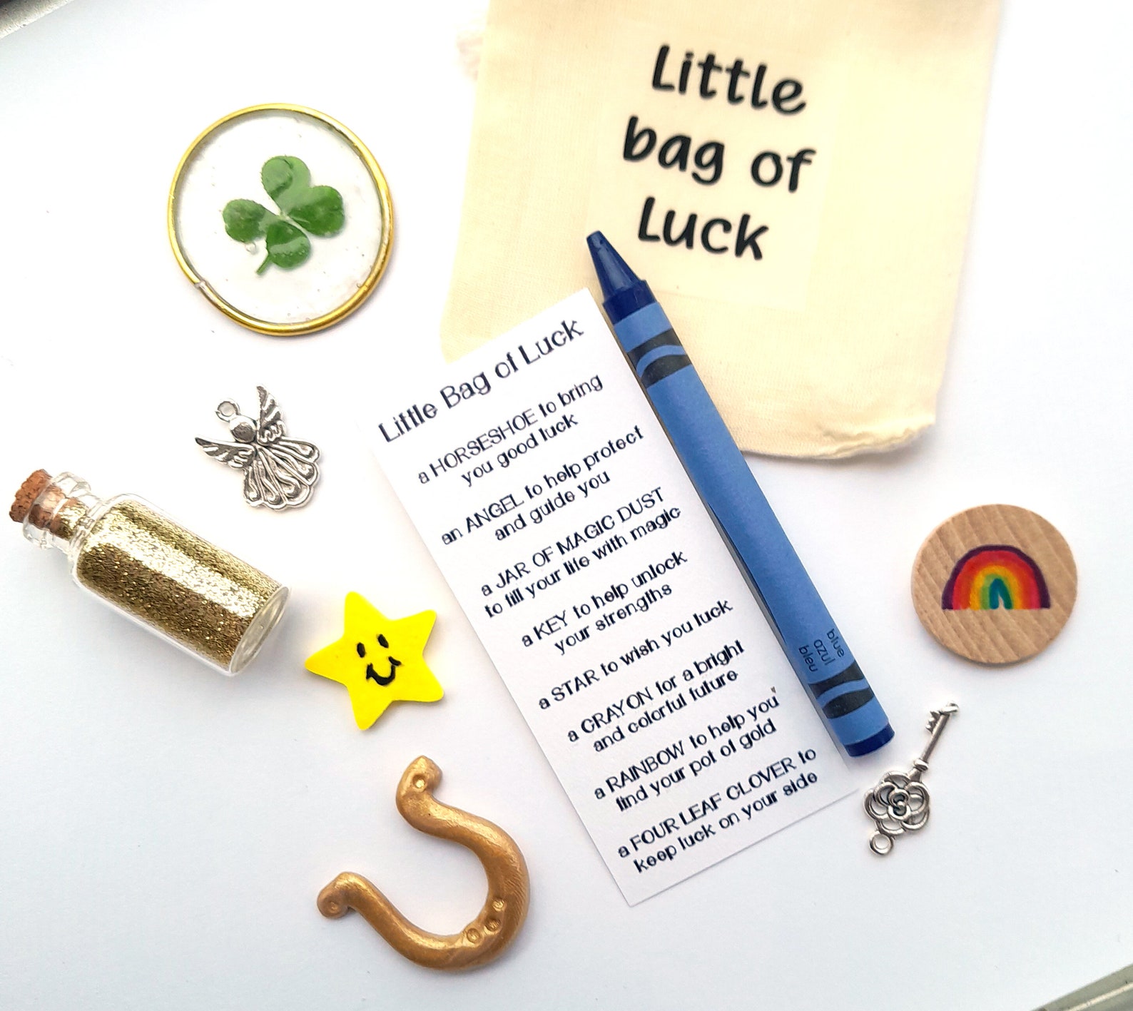 Little Bag of Luck, Good Luck Gift, Lucky Charm, Four Leaf Clover ...