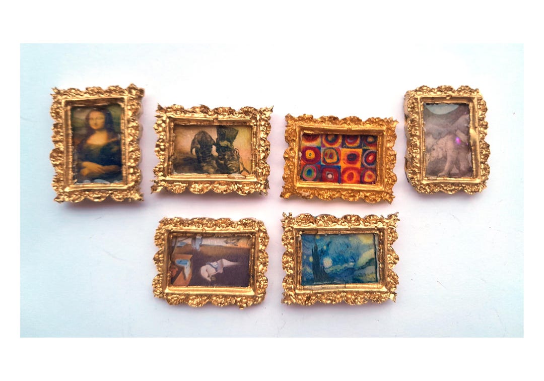 Miniature Artwork, Custom Mini, Dollhouse Miniature Painting, Museum ...