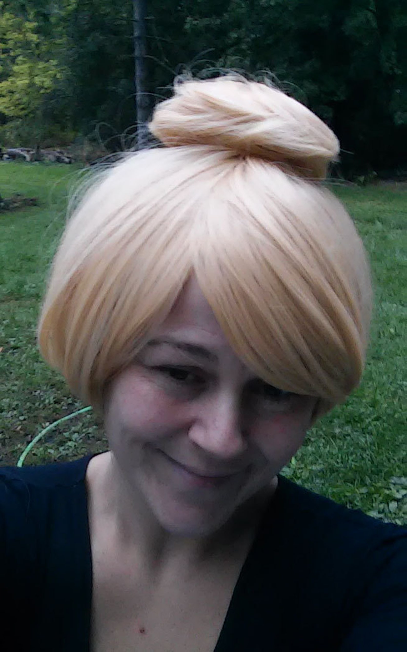 Tinkerbell Wig Fairy Wig Blond Bob Wig Tinker Bell Bun - Etsy
