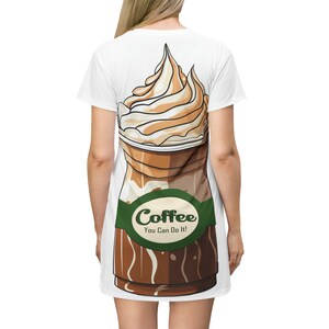 Coffee Dress, Funny Costume, Iced Latte Shirt Dress, Breakfast Group ...