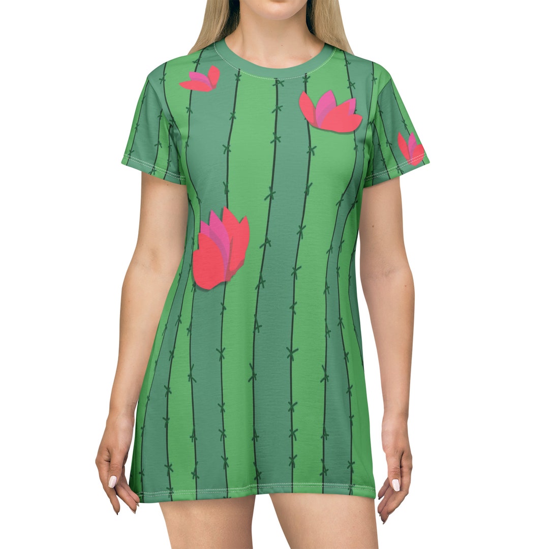 Cactus Dress, Funny Halloween Costume, Cactus Flower, Tshirt Dress ...