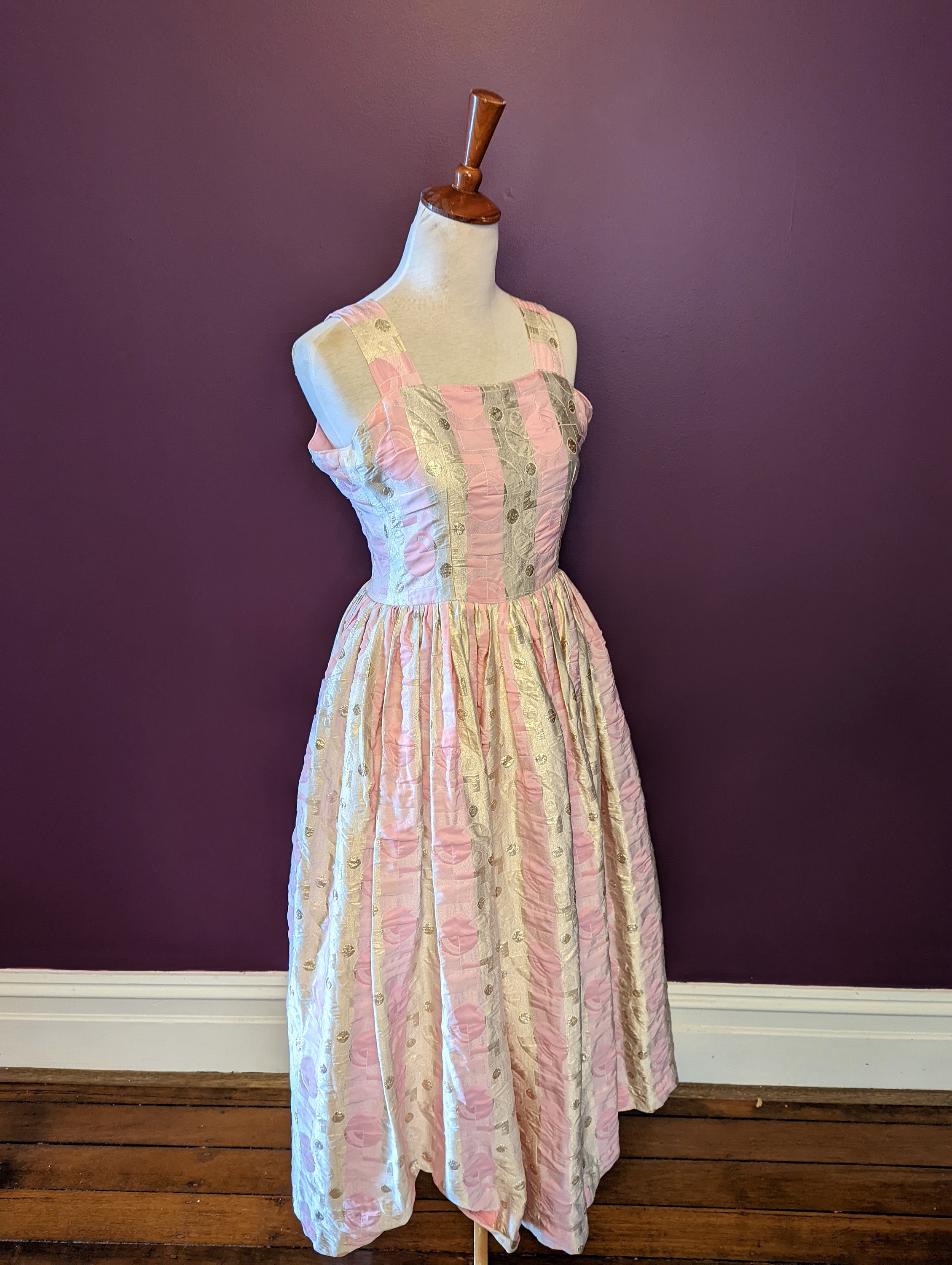 Vintage 60s Cocktail Dress 1960s Prom Dress Pink Dress Geometric ...