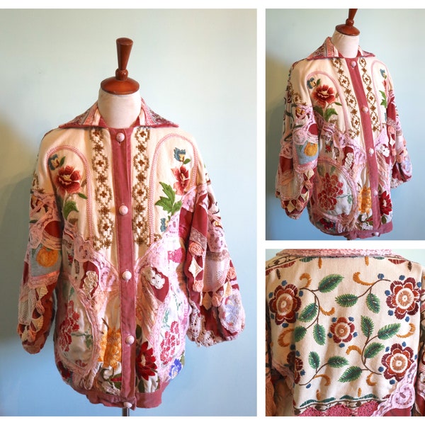 70s Patchwork Jacket - Etsy