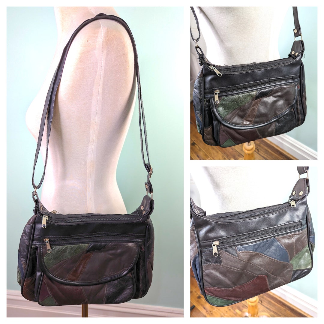 Vintage 70s 80s Bag 1980s Patchwork Leather Bag 1980s Bag - Etsy