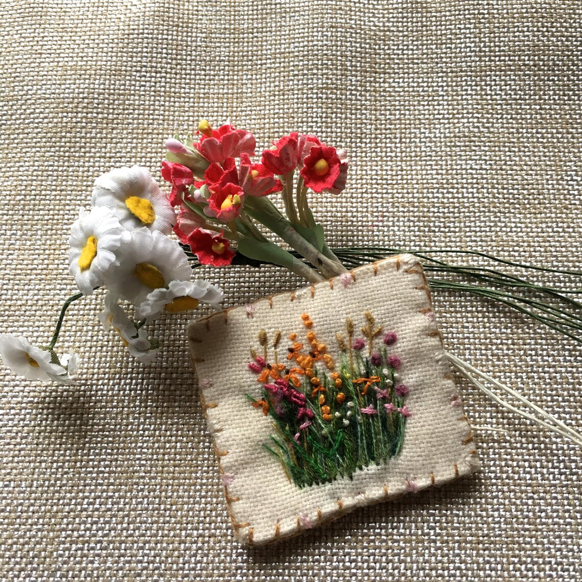 Little Meadow Pin - Original - OOAK - Etsy