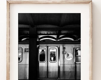 Black and White NYC Subway Photography Wall Art - Etsy
