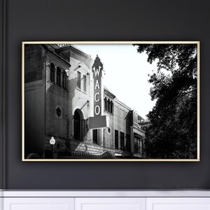 Waco Texas Photography - Unframed, Black and White Waco Print, Waco ...
