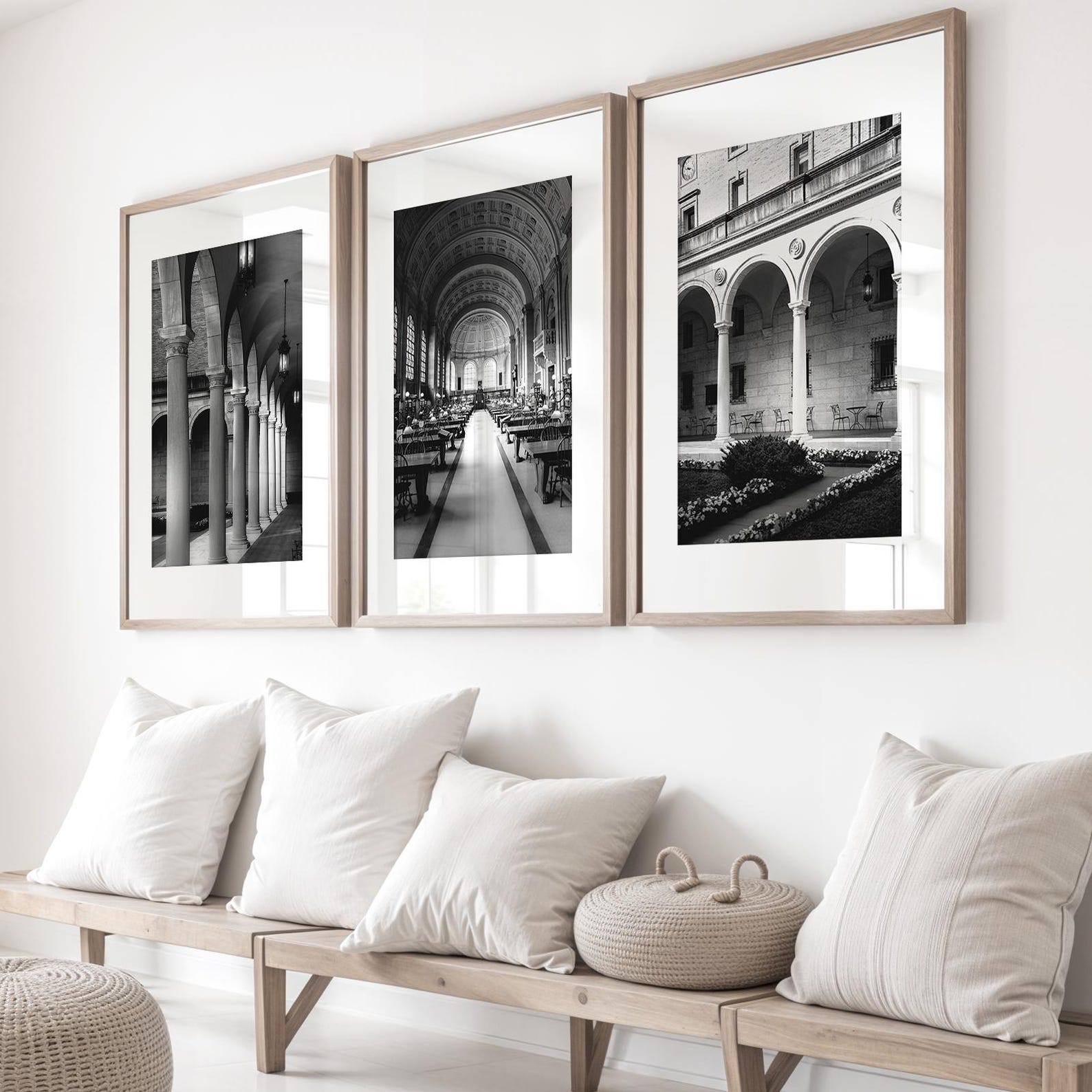 Boston Art - Boston Public Library Print Set - Unframed Photography ...