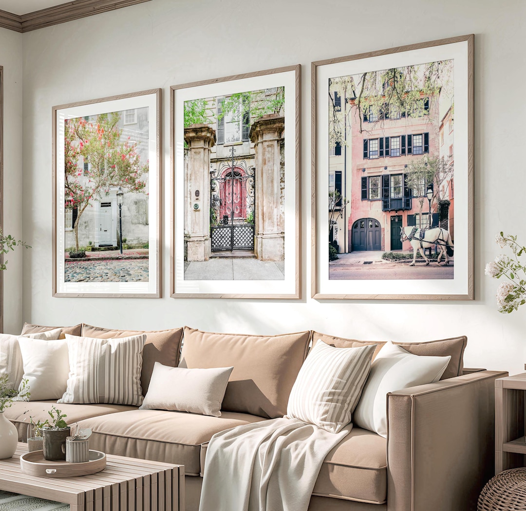 Charleston Prints Set of 3 Charleston Wall Art Charleston Gates Low ...