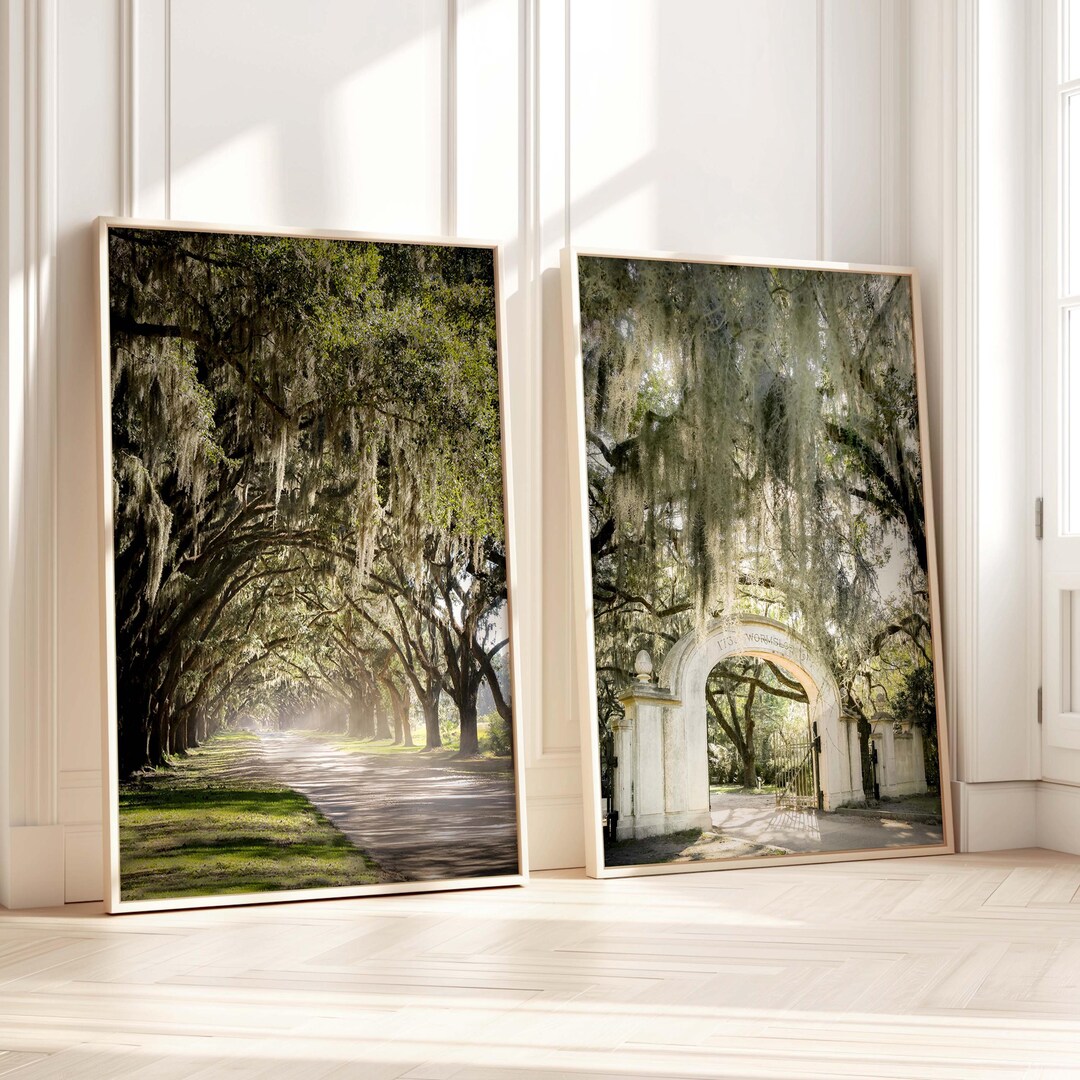 Savannah Wall Art, Print Set of 2, Georgia Photography - Unframed ...