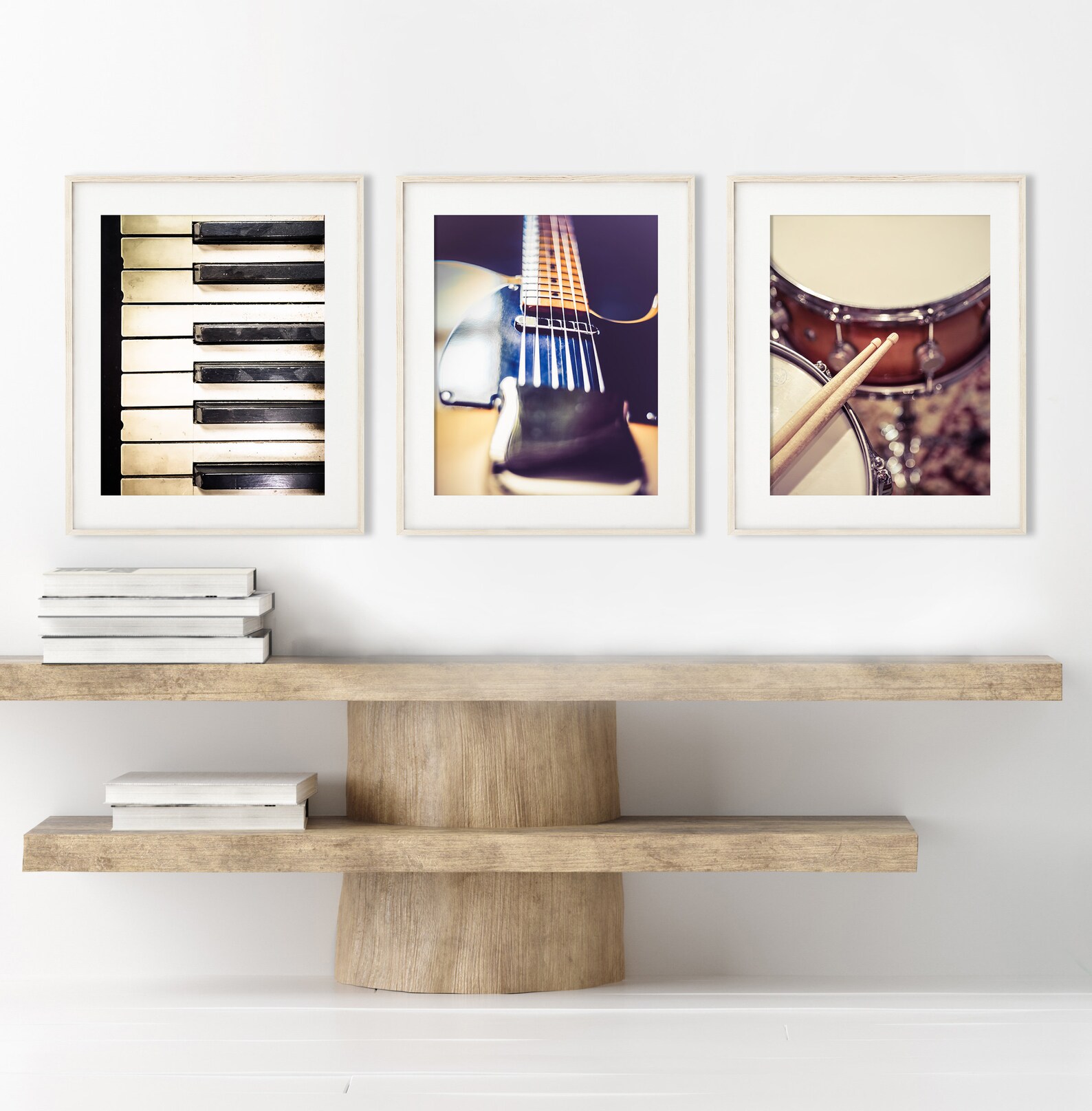 Music Art Set of 3 Music Prints Music Photography Guitar | Etsy