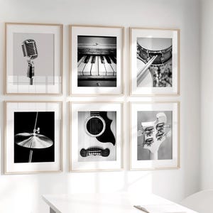 Music Art, Black and White Photography Music Prints Gift for Musician ...