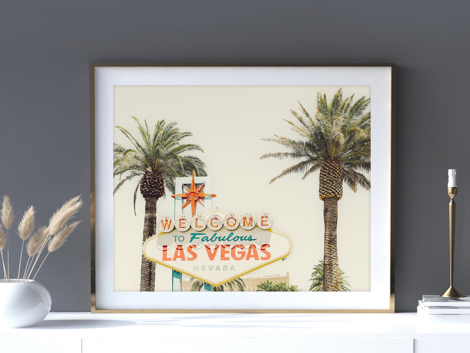 Las Vegas Wall Art Las Vegas Sign Vintage Las Vegas Print Downtown Las ...