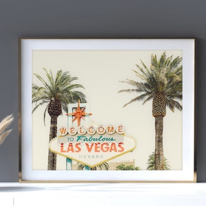 Las Vegas Wall Art Las Vegas Sign Vintage Las Vegas Print Downtown Las ...