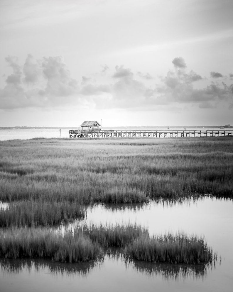 Charleston Print, Marsh Print Shem Creek Low Country Art Charleston ...