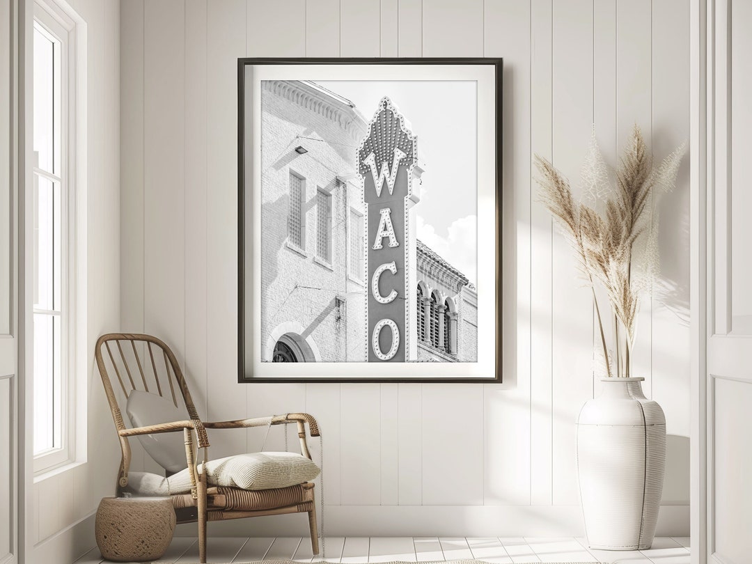 Waco Texas Print, Waco Wall Art Black and White Waco Photography Waco ...