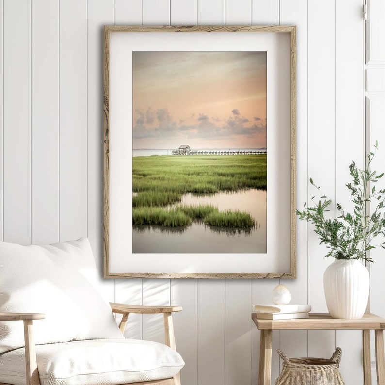 Charleston Print, Marsh Print Shem Creek Low Country Art Charleston ...