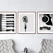 Music Art, Set of 3 Music Prints, Black and White Photography, Guitar ...