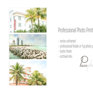 Miami Wall Art Set of 3 Unframed Prints South Beach - Etsy