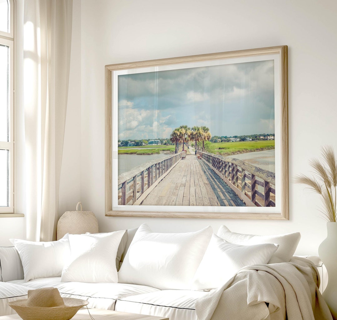 Charleston Print, Pitt Street Bridge Charleston Art Mount Pleasant ...