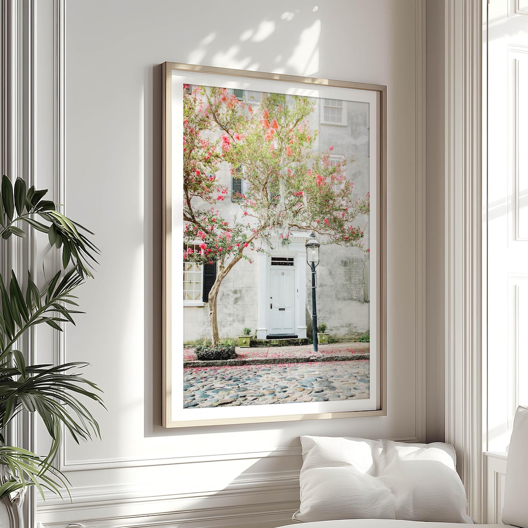 Charleston Art, Charleston Door Print - Unframed, Pink Art, Southern ...