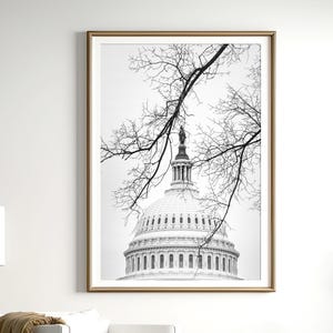 Washington DC Photography Art - Unframed | Black and White Print of ...