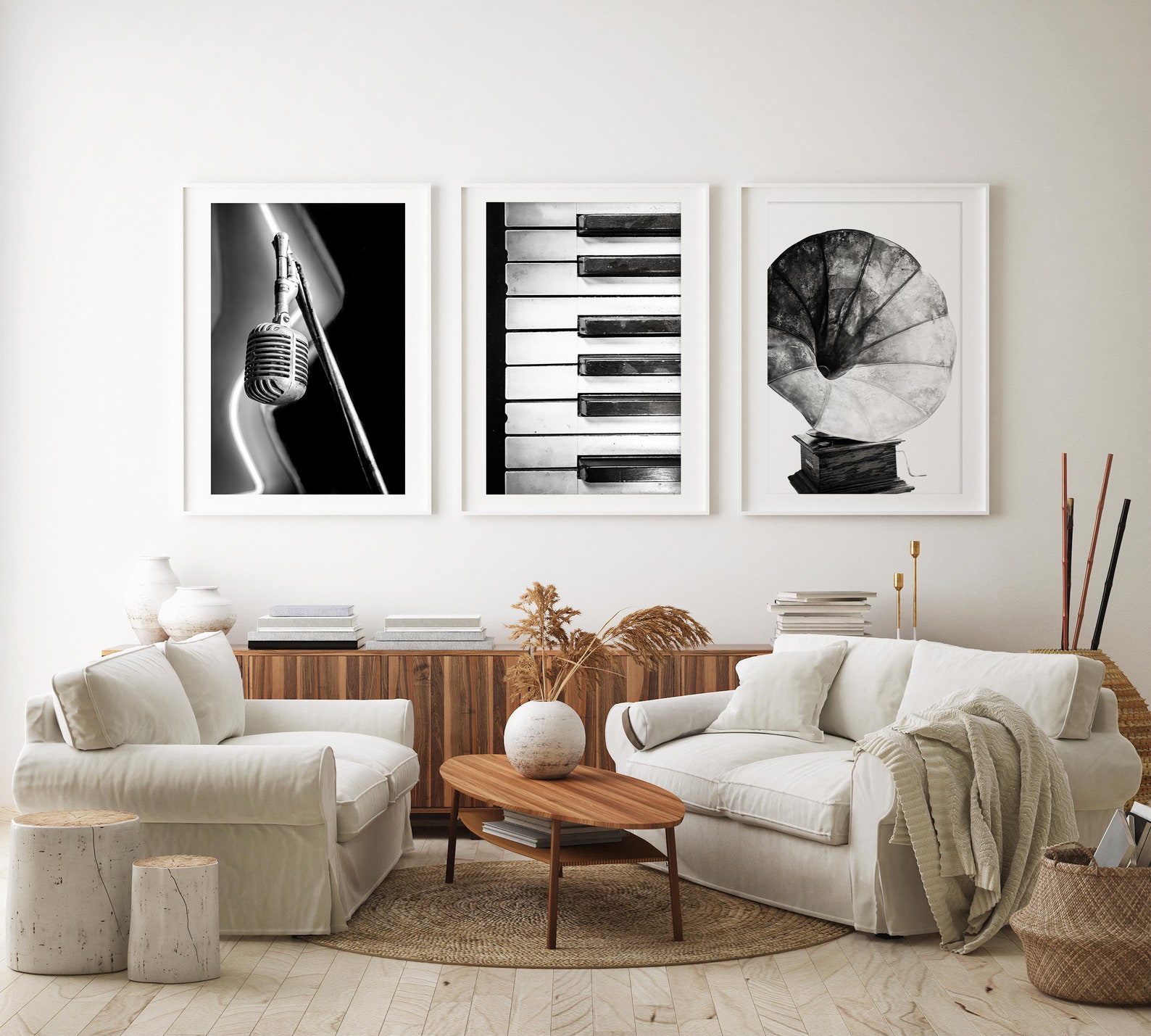 Music Art, Set of 3 Music Prints, Black and White Photography, Piano ...