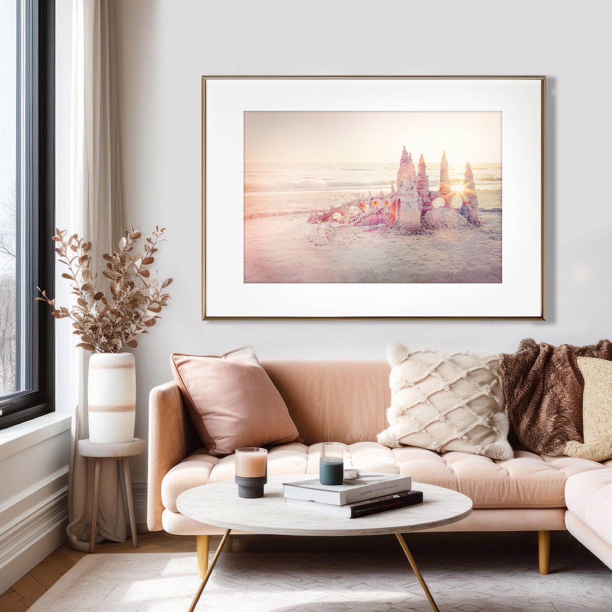 Sandcastle Art, Beach Photography Print, Coastal Decor, Nursery Art ...