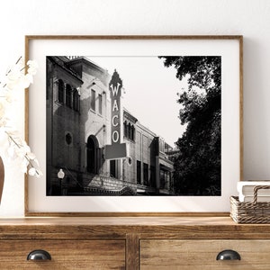 Waco Texas Photography - Unframed, Black and White Waco Print, Waco ...
